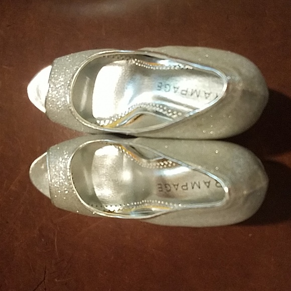 Rampage | Shoes | Rampage Silver Sparkle Heels | Poshmark